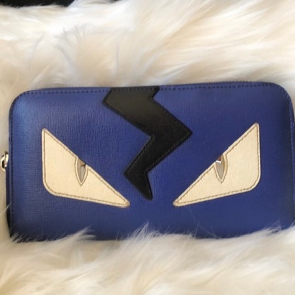 Fendi | Bags | Fendi Monster Zip Wallet | Poshmark